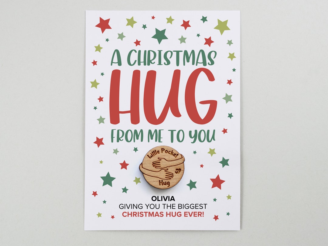 Personalised Christmas Pocket Hug Token, Christmas Eve Gift - Etsy UK