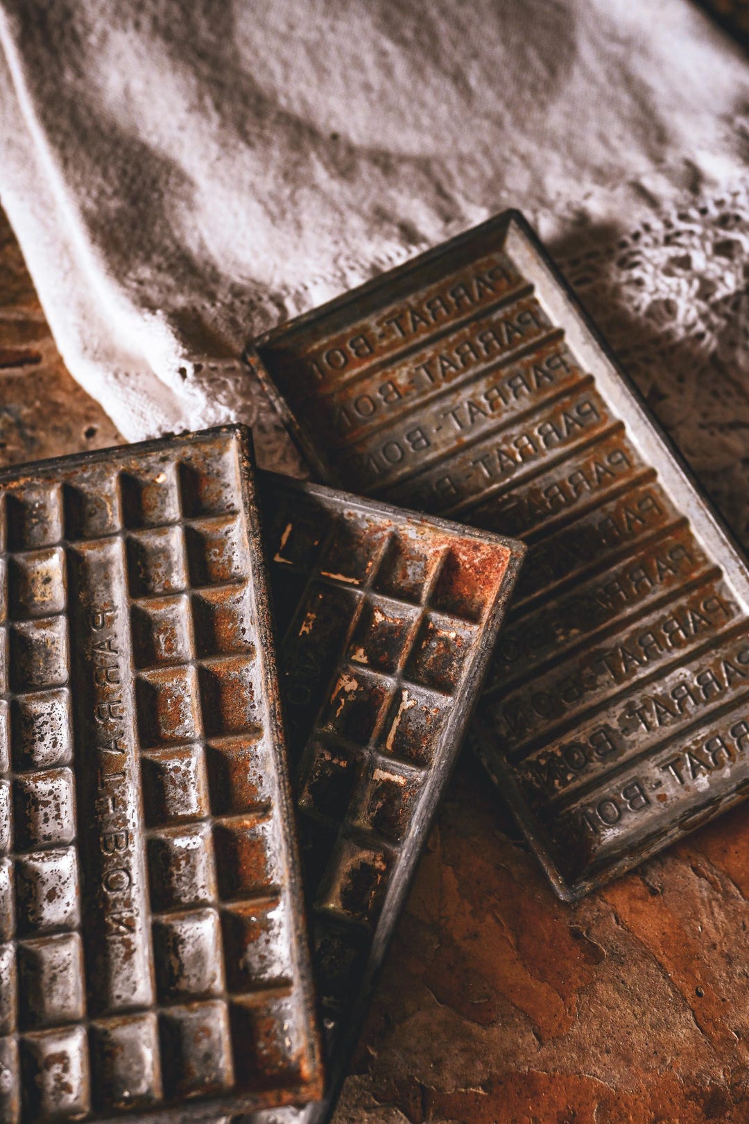 Vintage French Chocolate Bar Molds Set - Rare Parrat Bon Chocolat ...