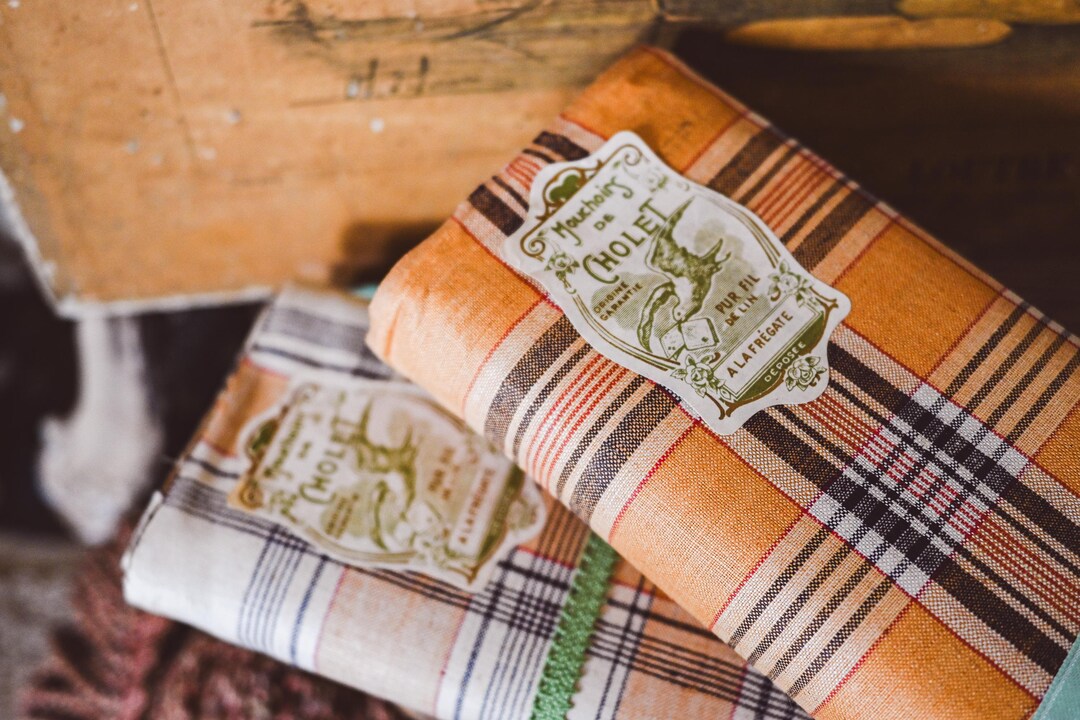 Rare Rolls of Vintage French Linen Handkerchief Fabric: Mouchoirs De ...