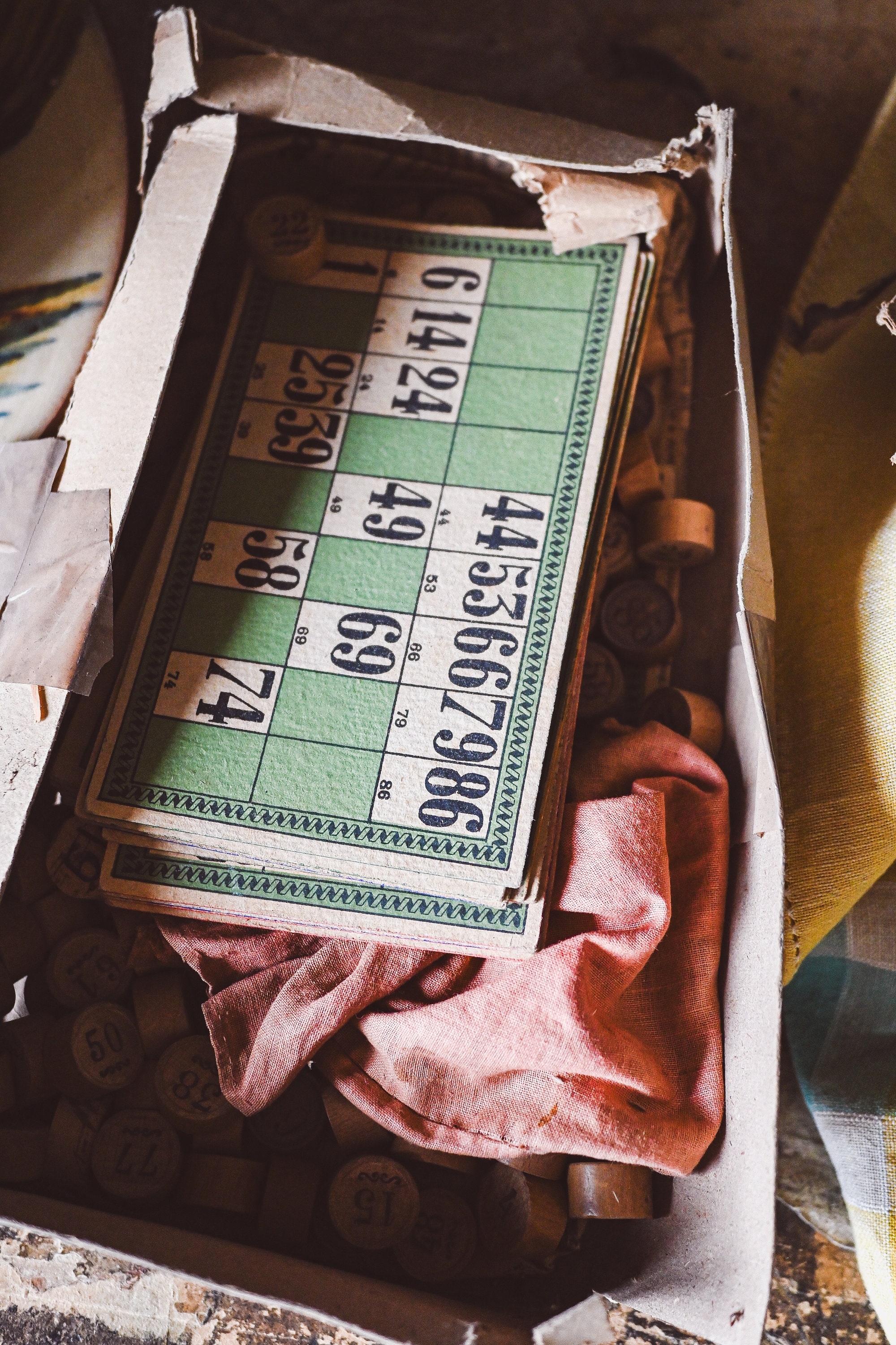 Antique Tombola Game in Cardboard Box - Etsy