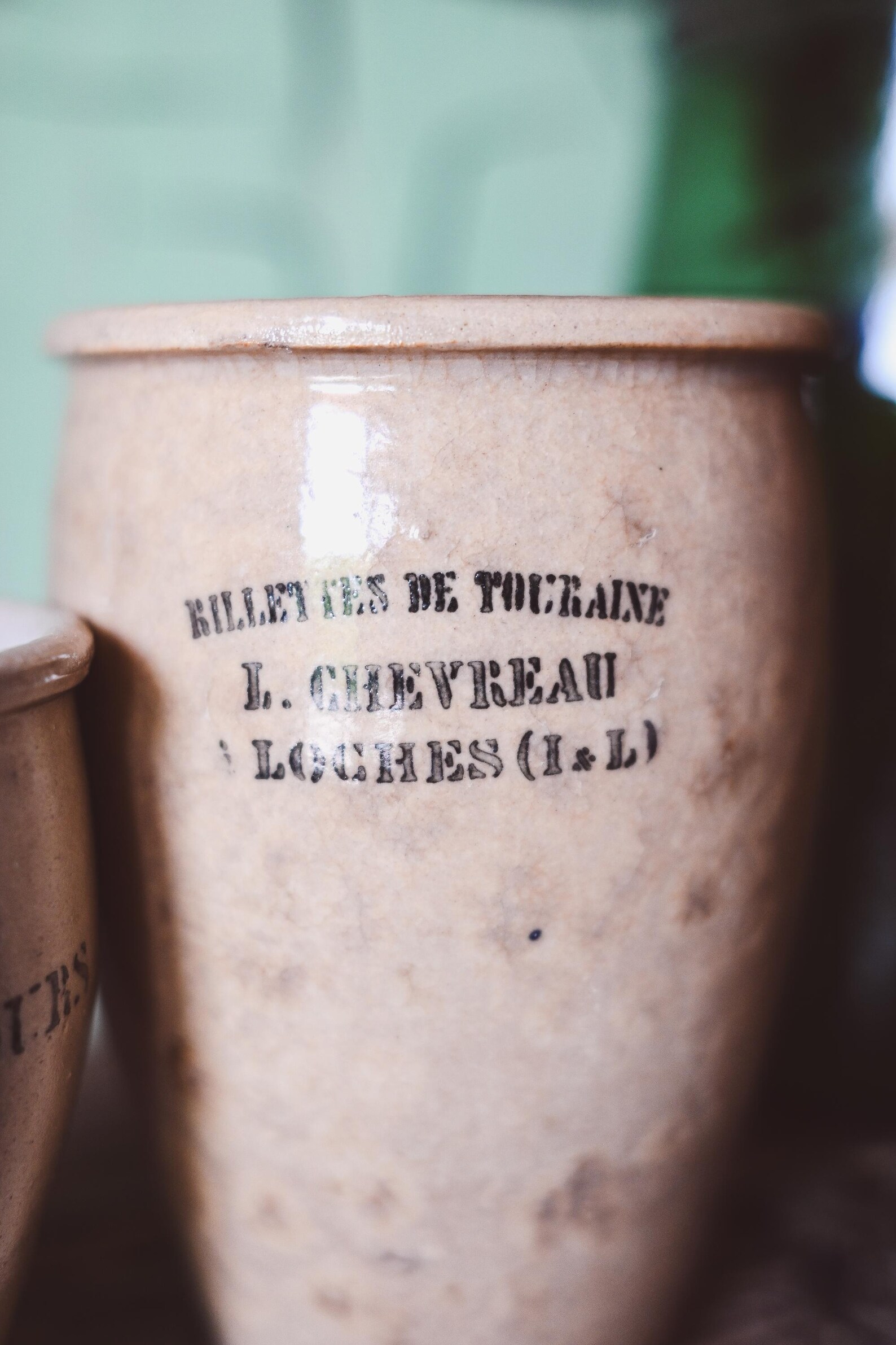 Vintage 1930s French Ceramic Stoneware Rillettes De Tours Jar - Antique ...