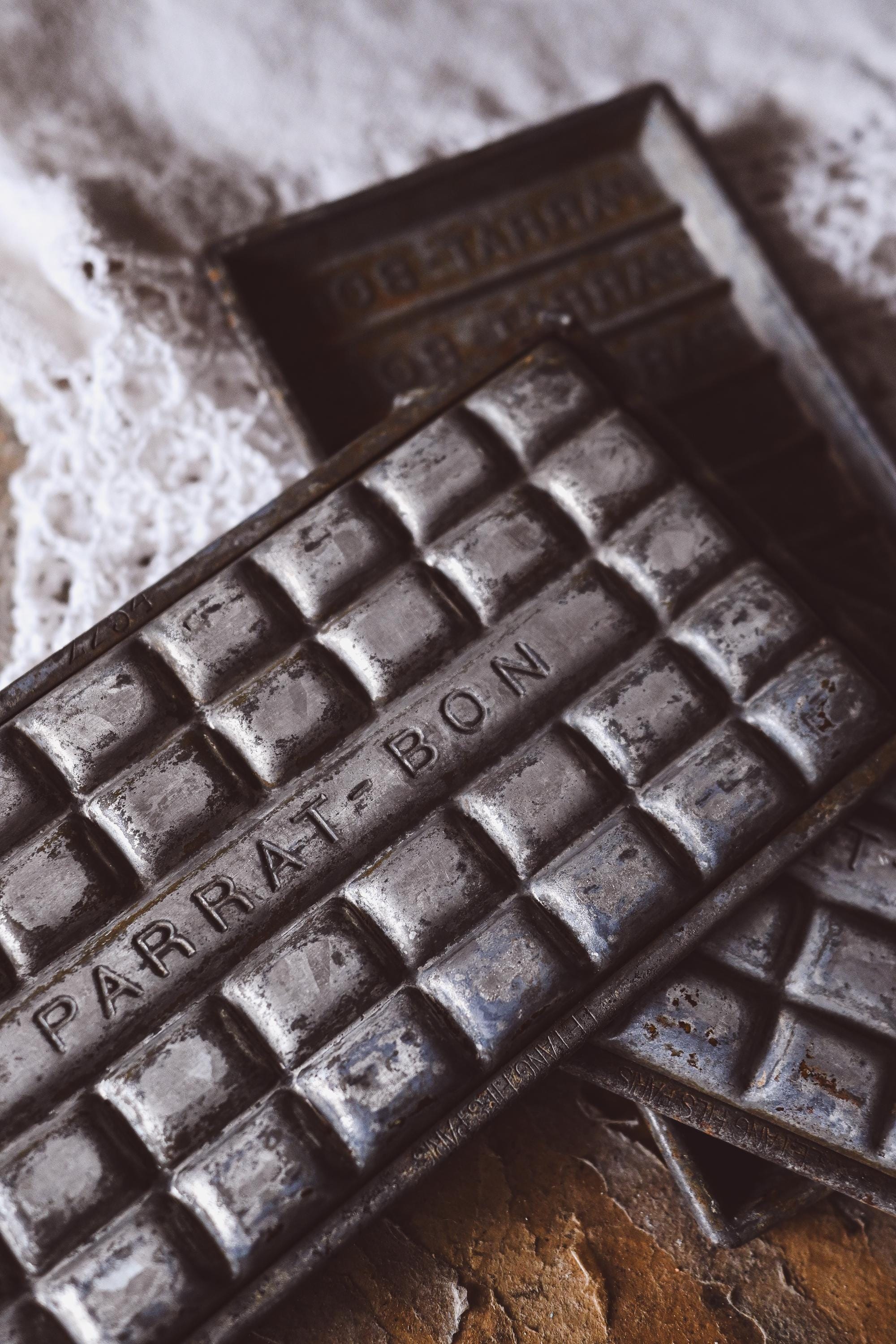 Vintage French Chocolate Bar Molds Set - Rare Parrat Bon Chocolat ...