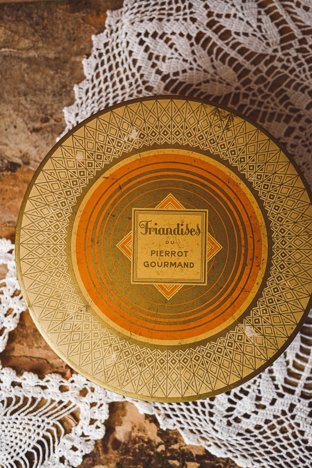 Antique Pierrot Gurmand Pastry Tin: Rare French Advertising Box for ...