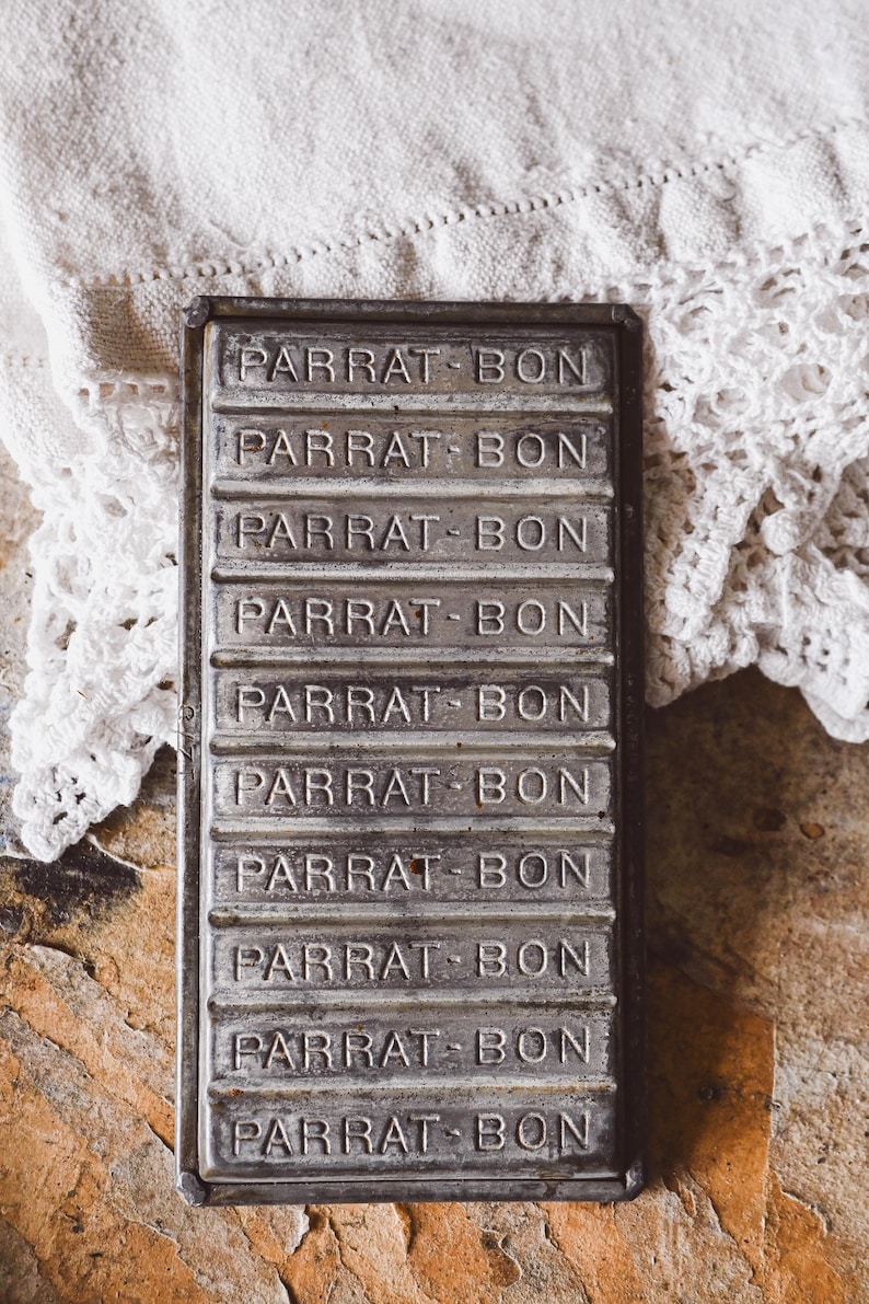 Vintage French Chocolate Bar Molds Set - Rare Parrat Bon Chocolat ...
