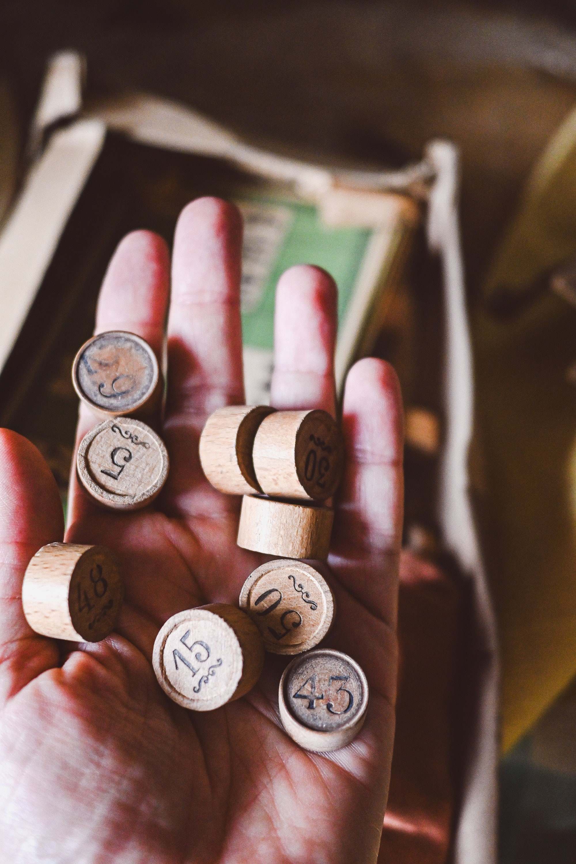 Antique Tombola Game in Cardboard Box - Etsy
