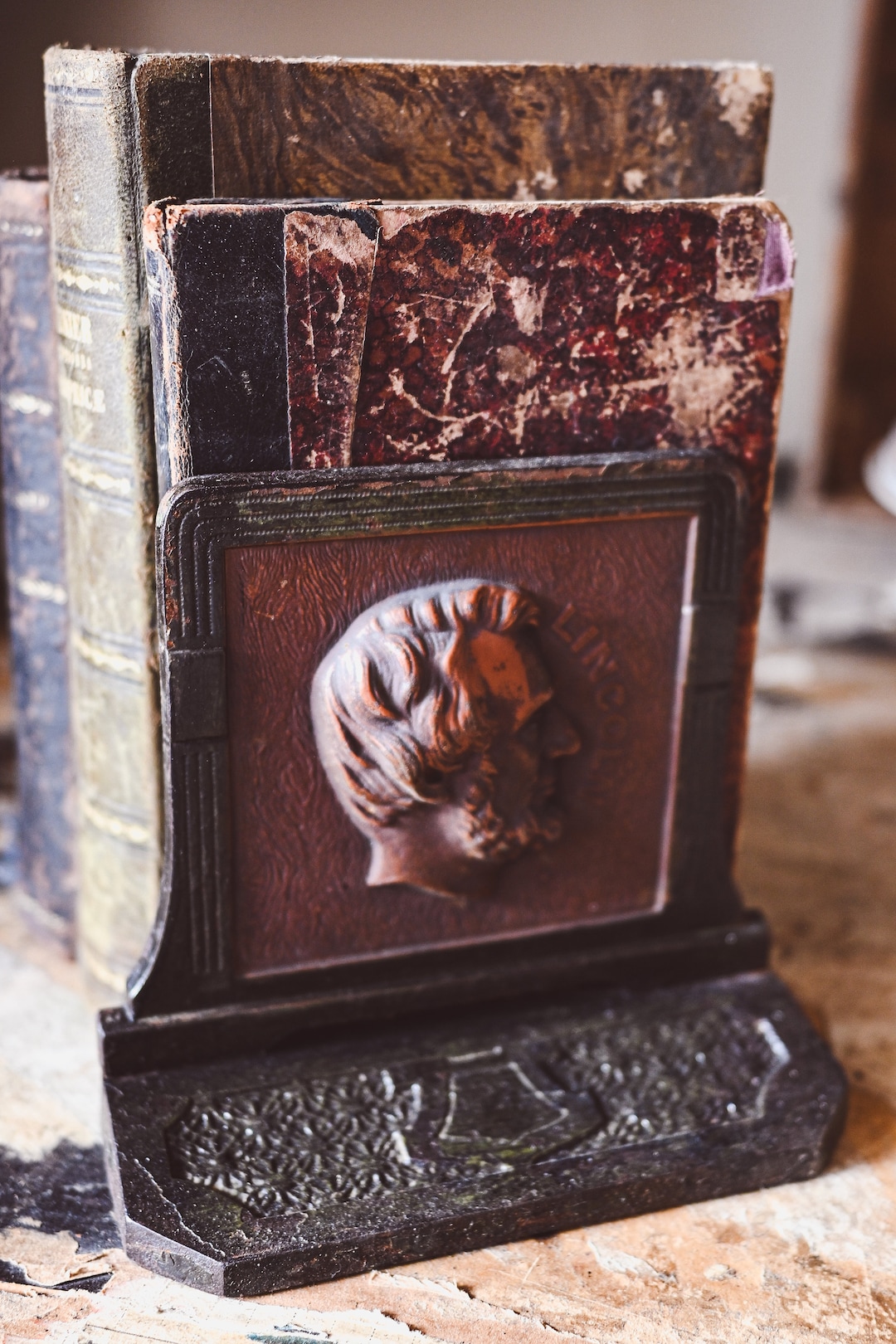 Judd Cast Iron Bookend Lincoln - Etsy
