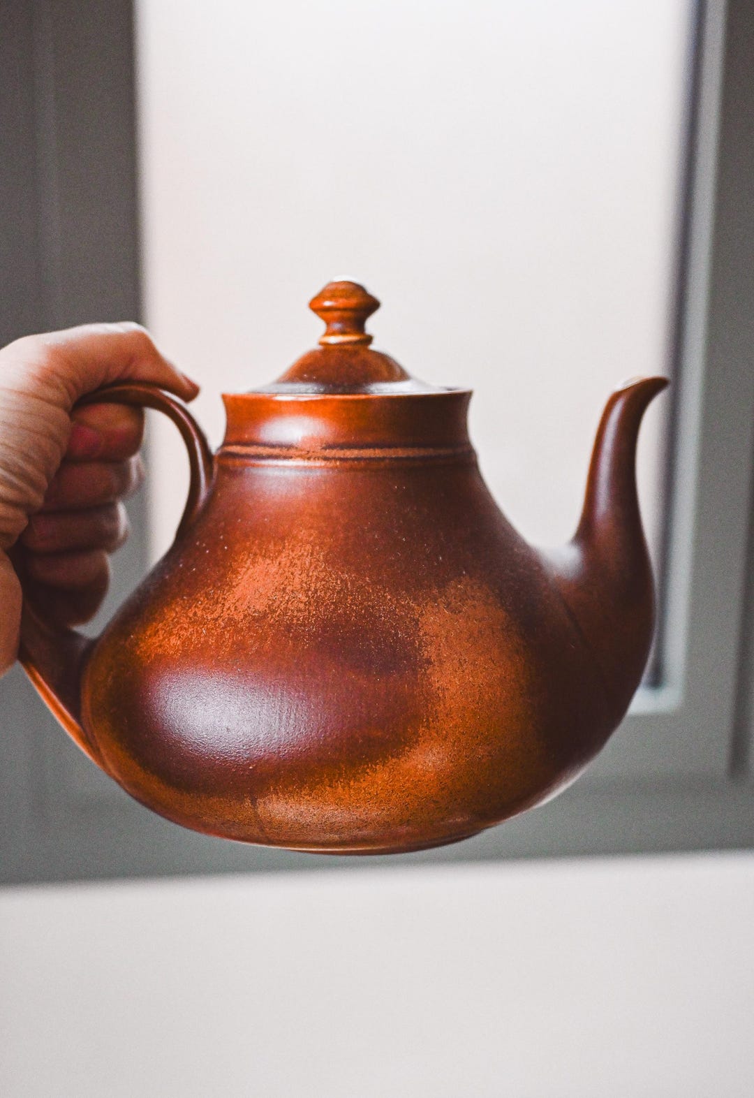 Rust-coloured Oven King Stoneware Teapot & Milk Jug - Etsy