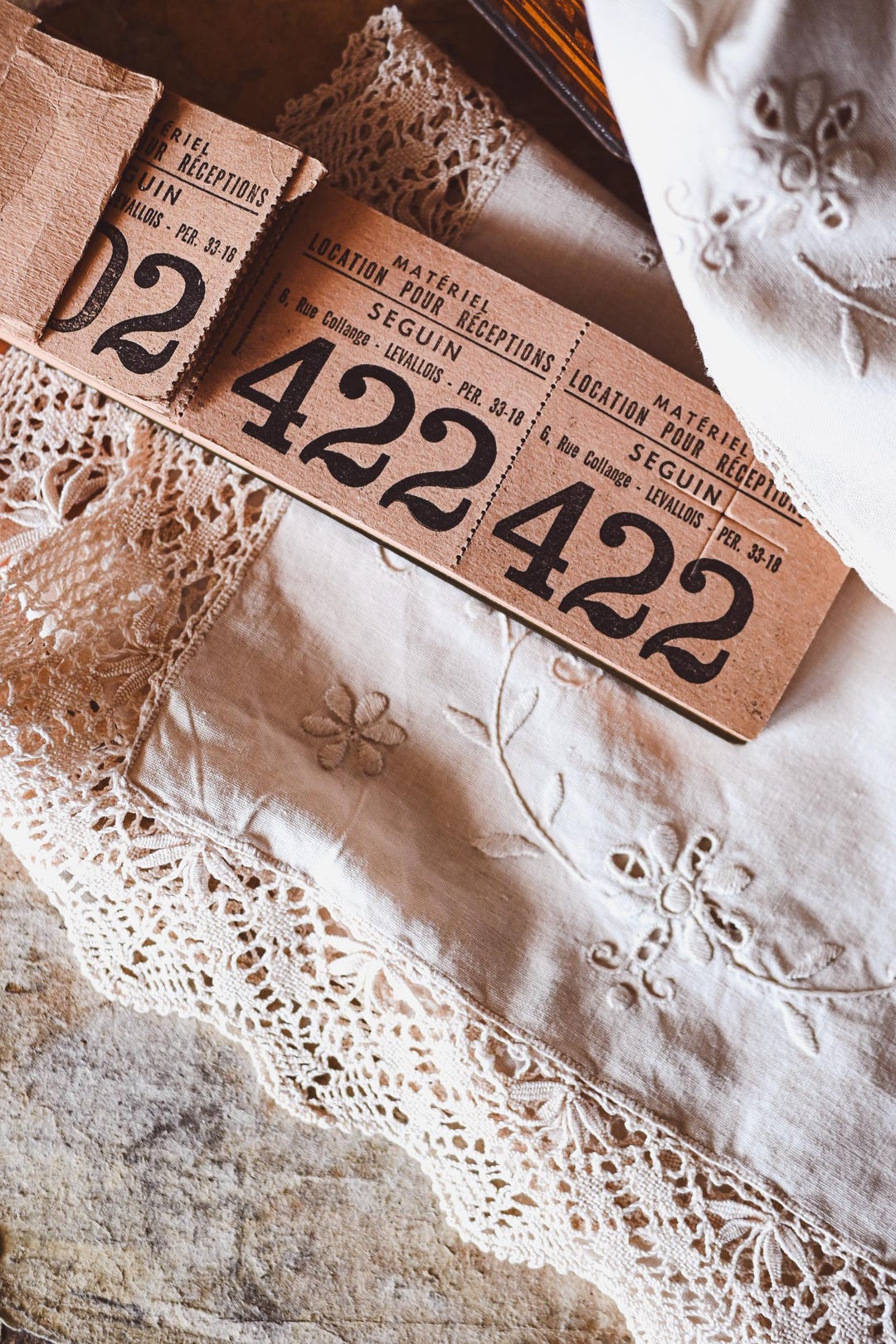 Vintage French Cloakroom Number Cards: Authentic Coat Check Tokens for ...