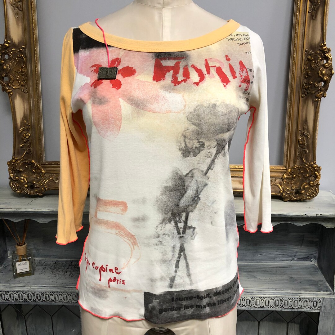 Y2K Cop Copine Abstract Top Sz M/L - Etsy