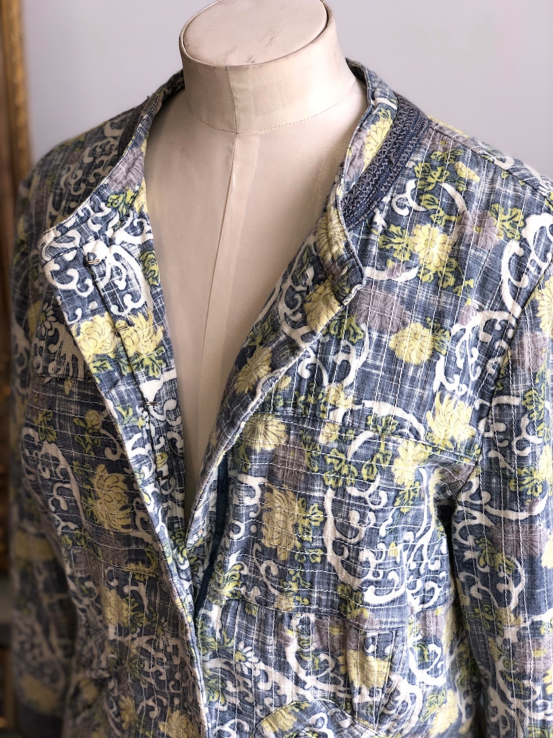Noa Noa Quilted Blazer, Vintage Novelty Jacket Sz M Cottage Victorian ...