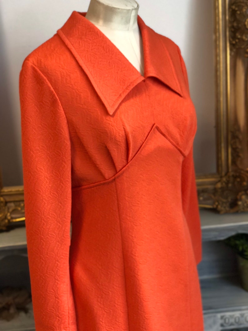 90s Vintage Hand Made Orange Dress - Etsy