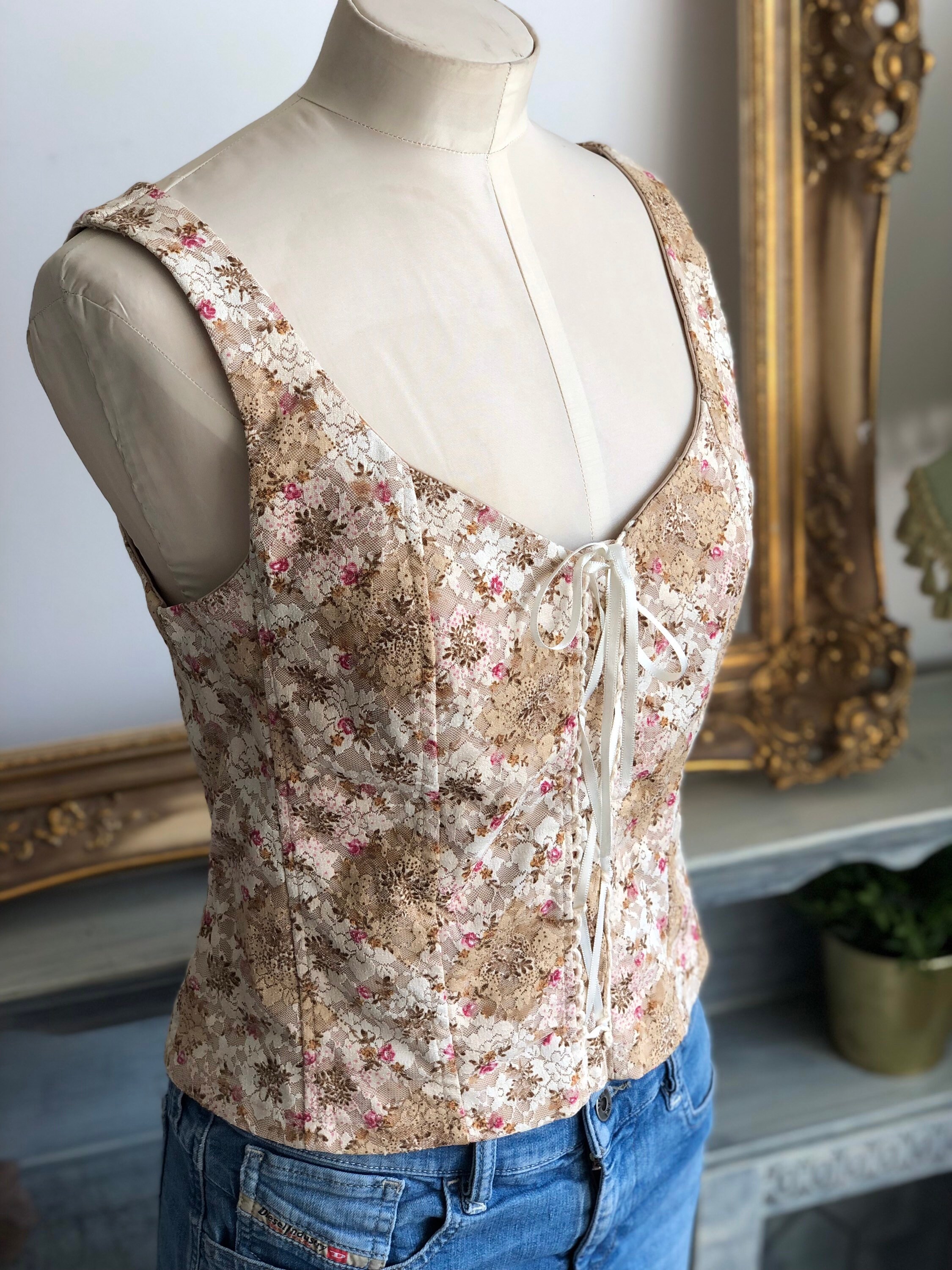 90s Vintage Multicolour Corset Janne Lindgaard Sz M - Etsy 90s Vintage Multicolour Corset Janne Lindgaard Sz M - Etsy