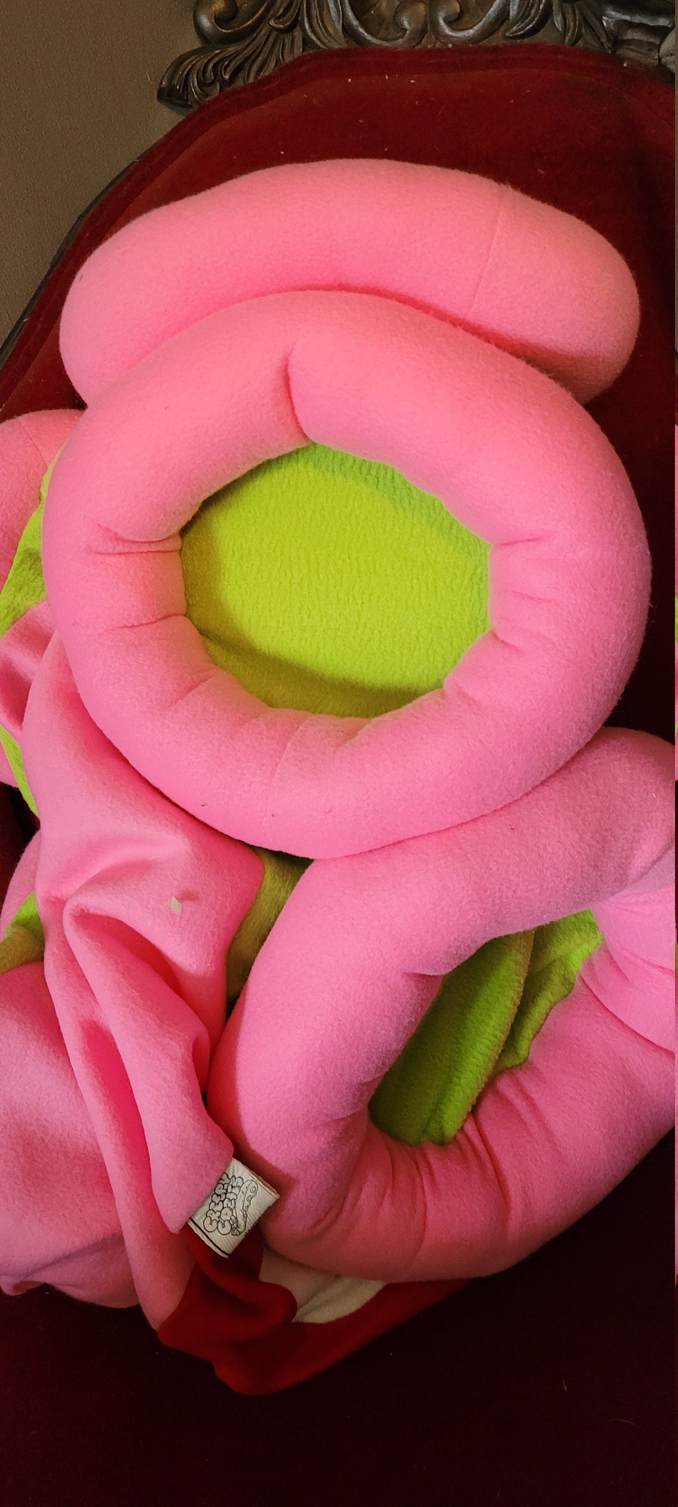 Handmade Pink and Green Tentacle Body Pillow - Etsy