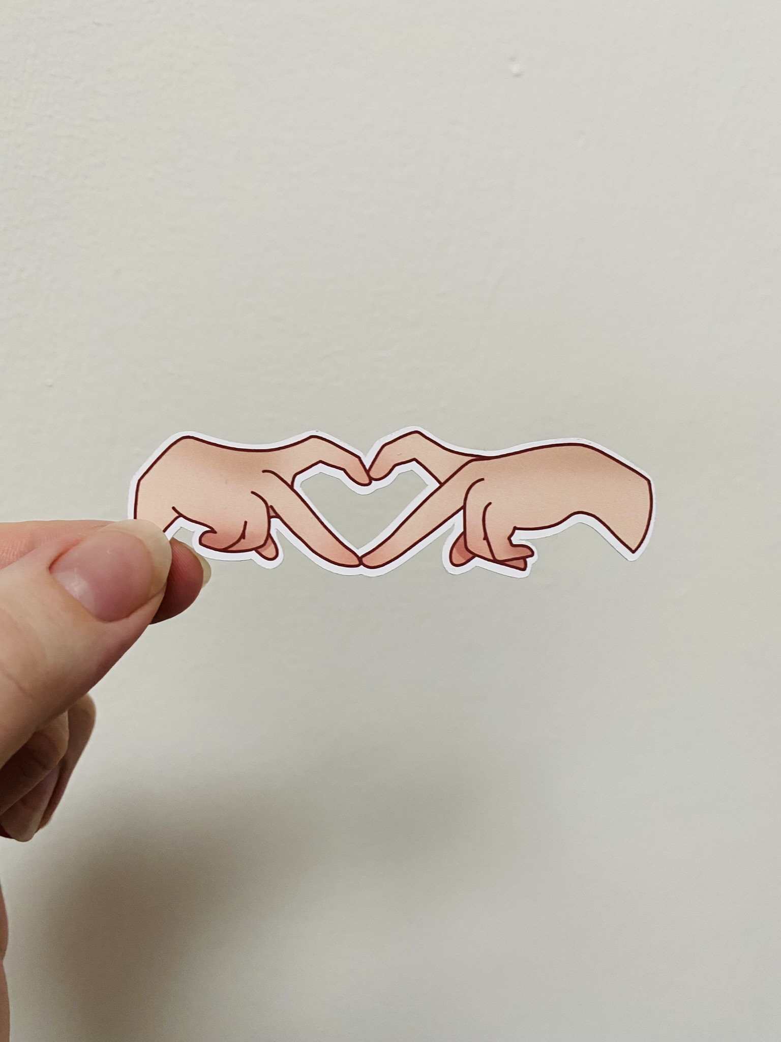 Hands Heart Sticker Finger Heart Sticker for Partner Valentines Gift ...