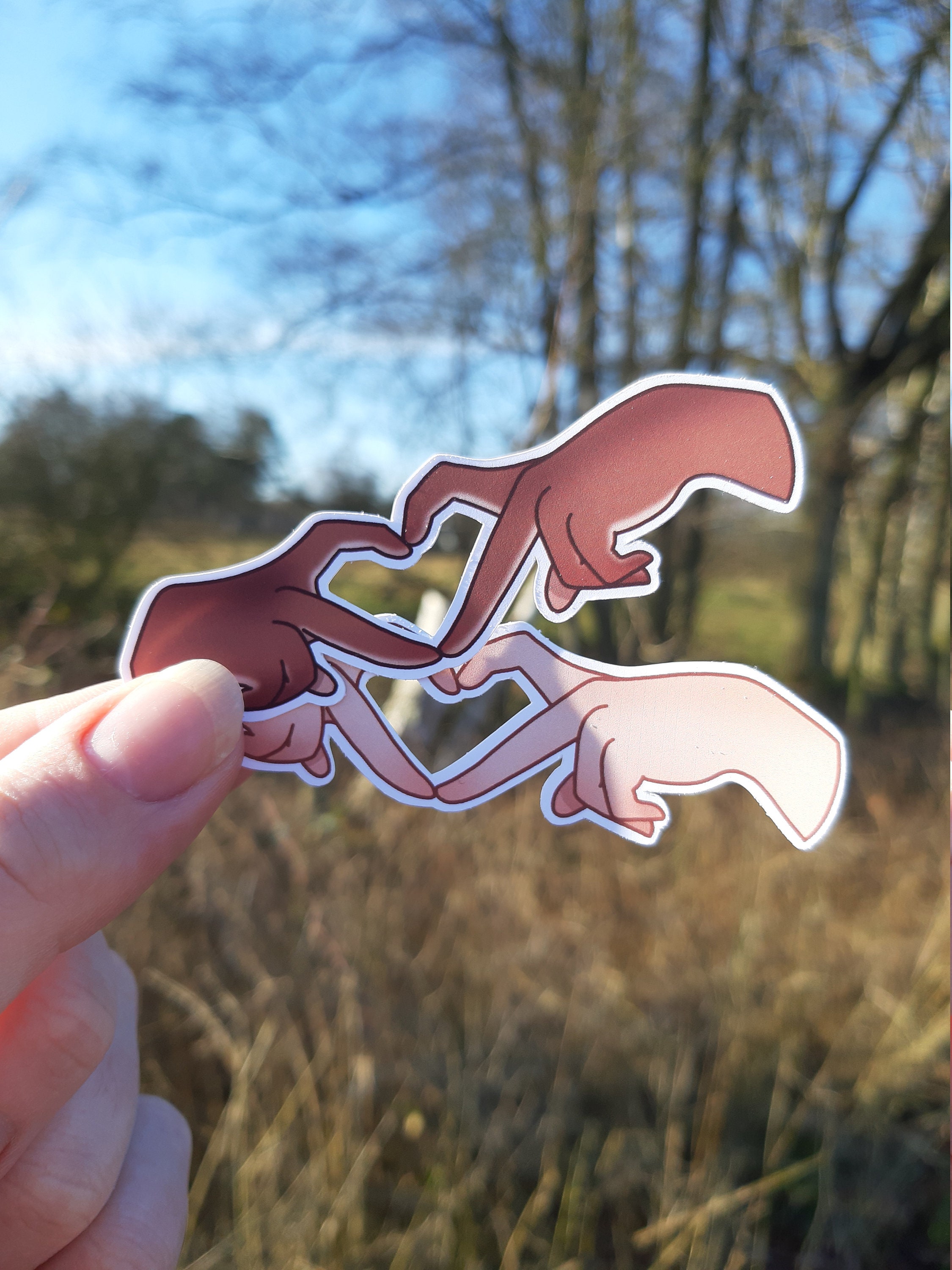 Hands Heart Sticker Finger Heart Sticker for Partner Valentines Gift ...