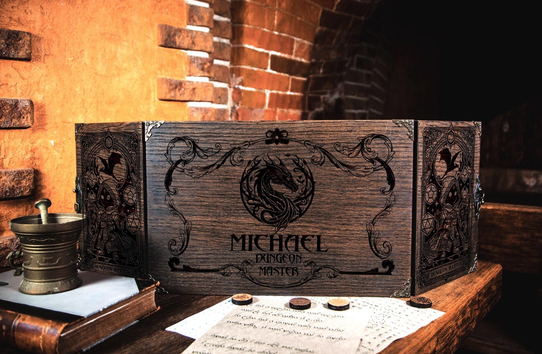 Handmade Wooden Dungeon Master Screen: Magnetic RPG Game DM Shield - Etsy