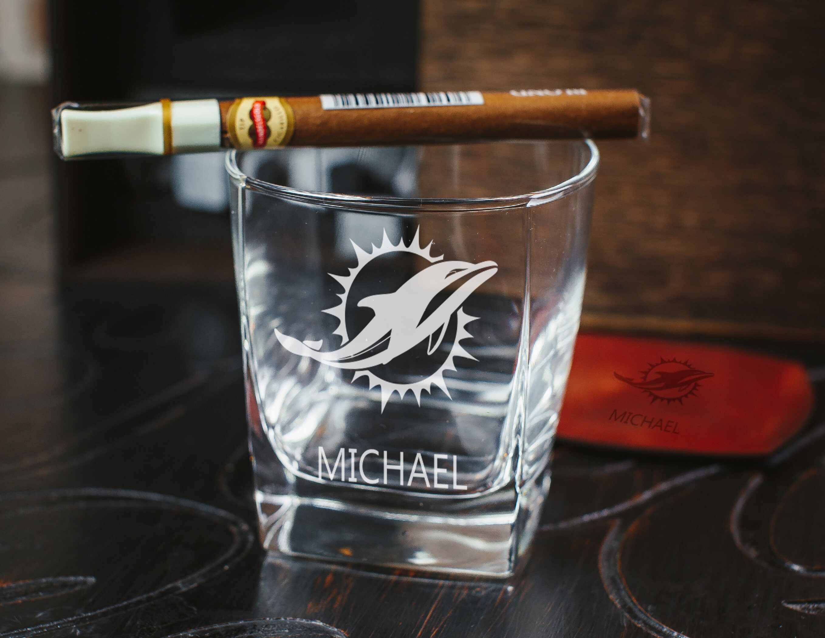 Personalized whiskey gift set 18 Personalized Football | Etsy