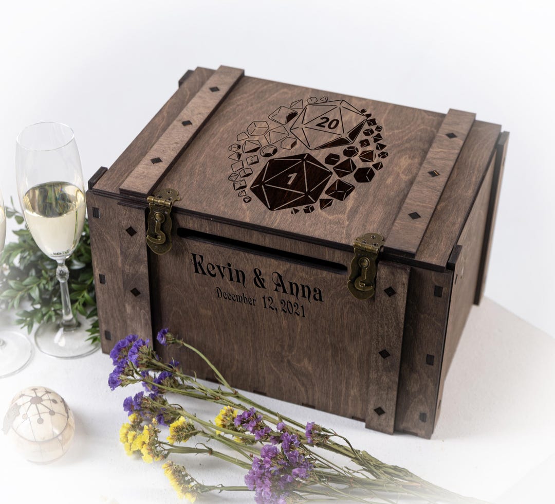 Roleplay Wedding Card Box Dice-themed Wedding Card Box Fantasy Wedding ...
