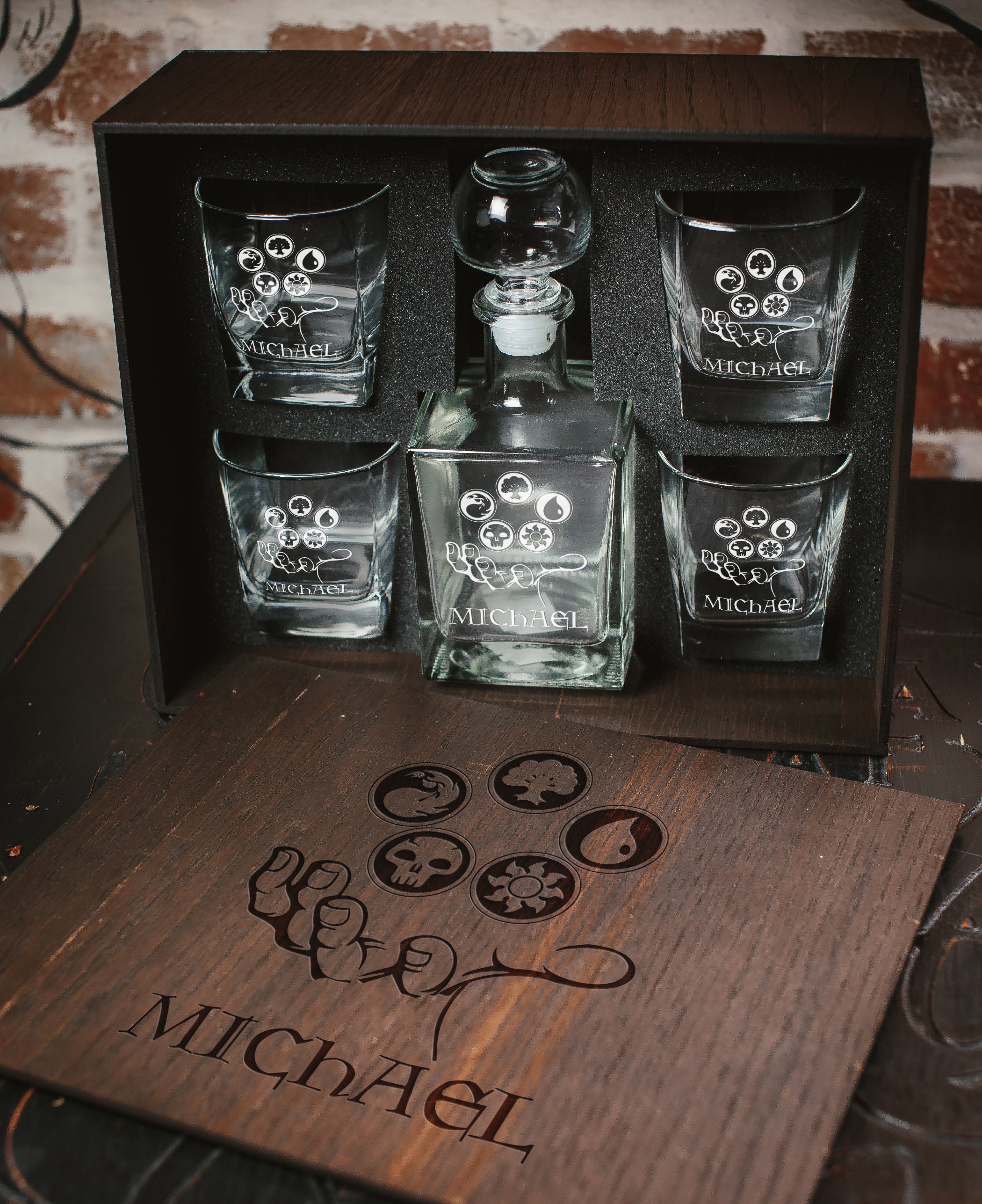 Personalized Whiskey Gift Set 163 Decanter & Whiskey | Etsy