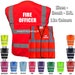 Fire Officer Printed Hi Vis Safety Vest / Hi Viz Waistcoat Tabard - Etsy