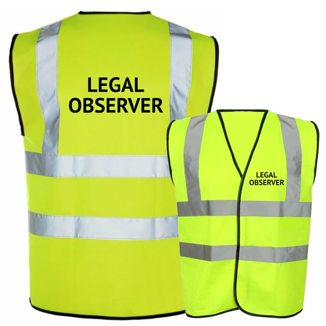 Legal Observer Pre Printed Hi Vis Safety Vest / Hi Viz Waistcoat EN ISO ...