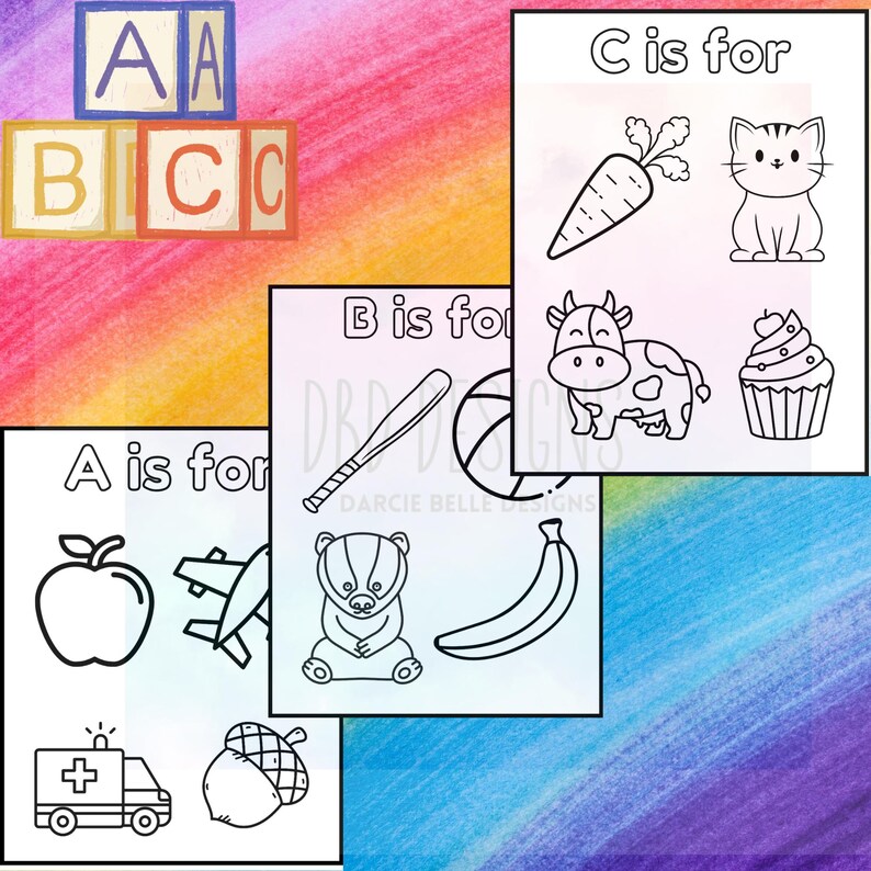 Colouring Pages for Preschool, ABC Colouring Pages, Teacher Activities ...