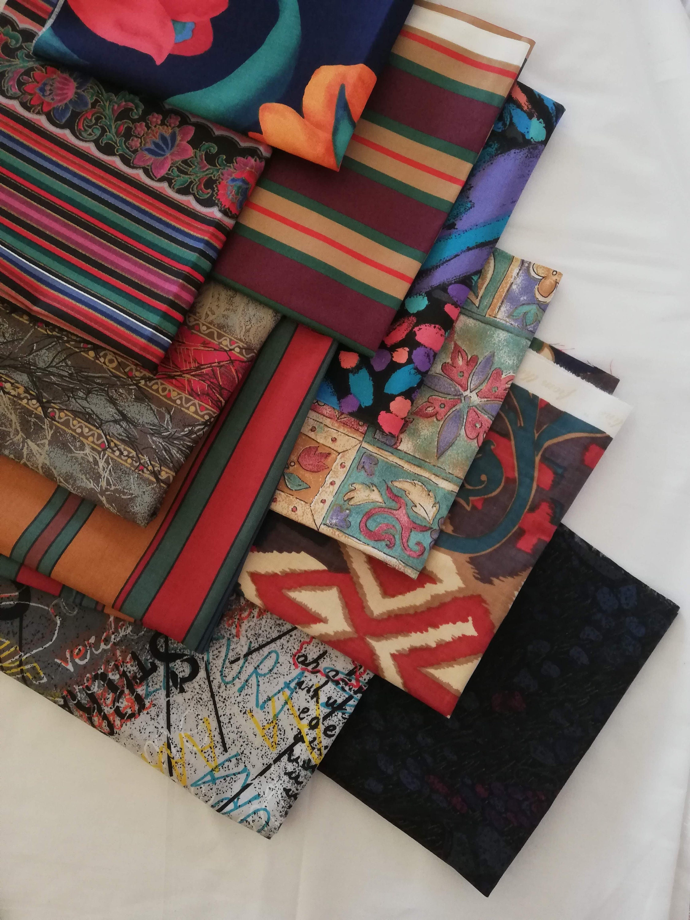 Vintage Fabric Bundle | Oddments for Fabric Projects | 10 Pieces 40 ...