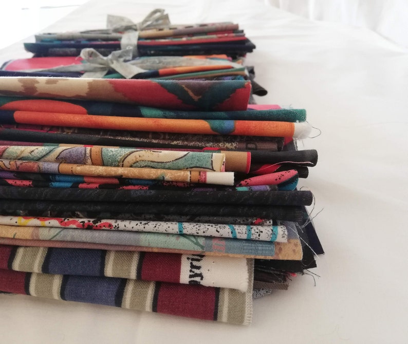 Vintage Fabric Bundle | Oddments for Fabric Projects | 10 Pieces 40 ...