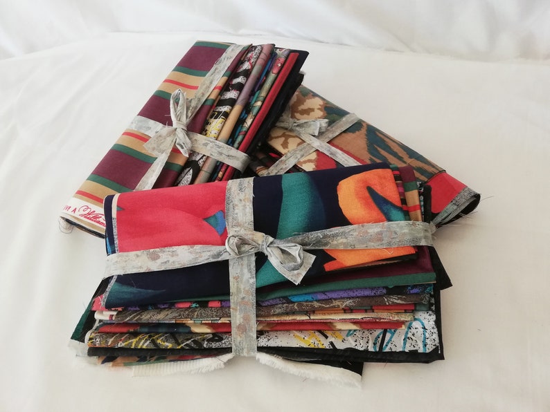 Vintage Fabric Bundle | Oddments for Fabric Projects | 10 Pieces 40 ...
