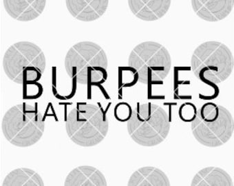 F Burpees PNG SVG Eps and Dxf Files for Cutting Machines Cameo or ...