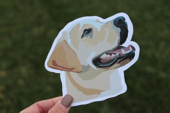 Yellow Lab Sticker | Etsy