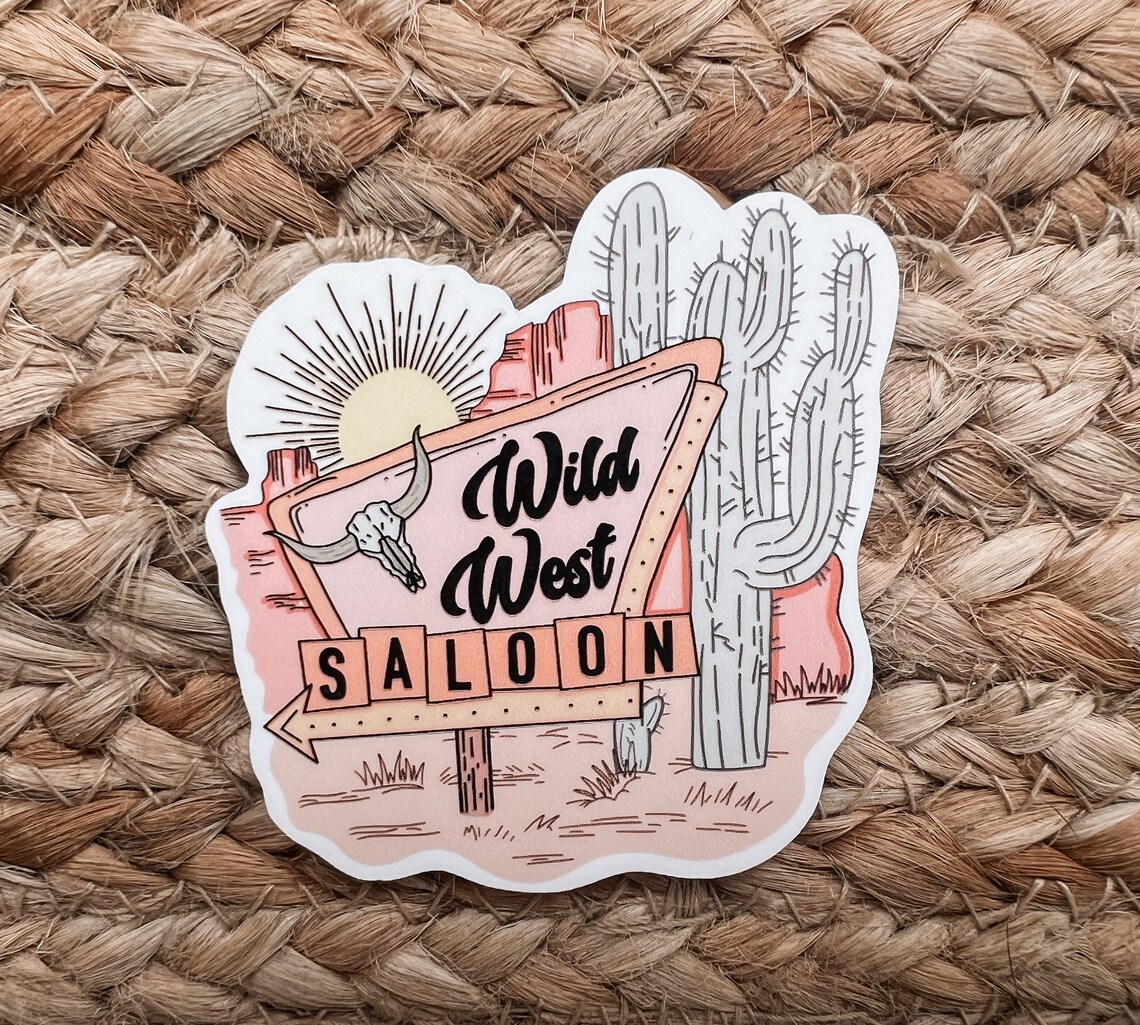 Wild West Saloon | Western Sticker - Etsy