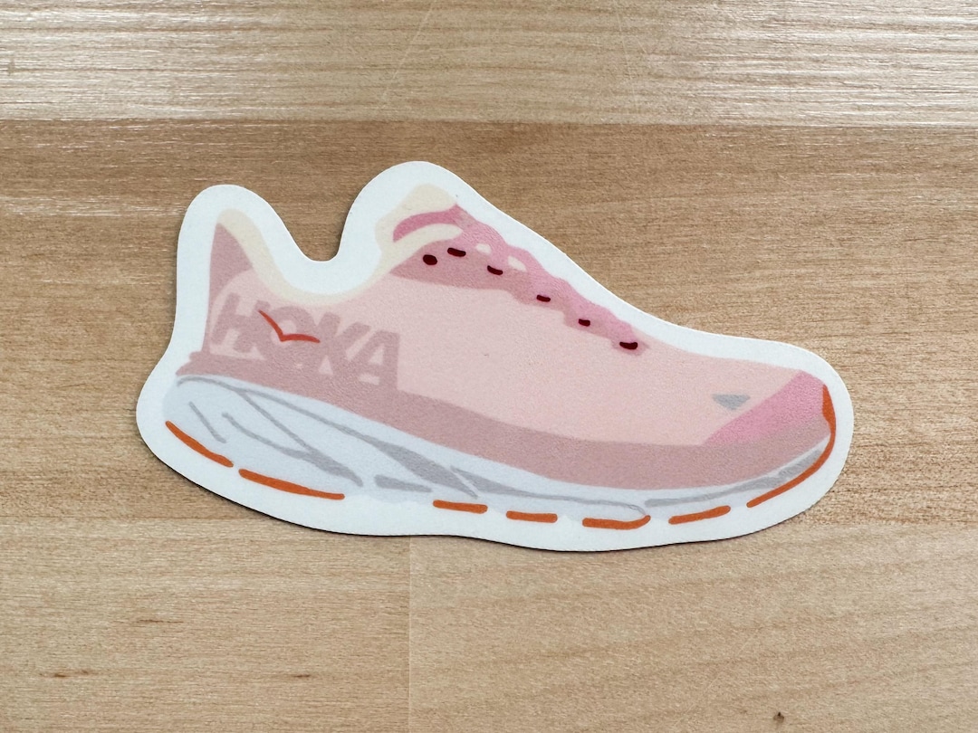 Pink Running Shoe Stickers | Stickers for Runners | Running Sticker - Etsy