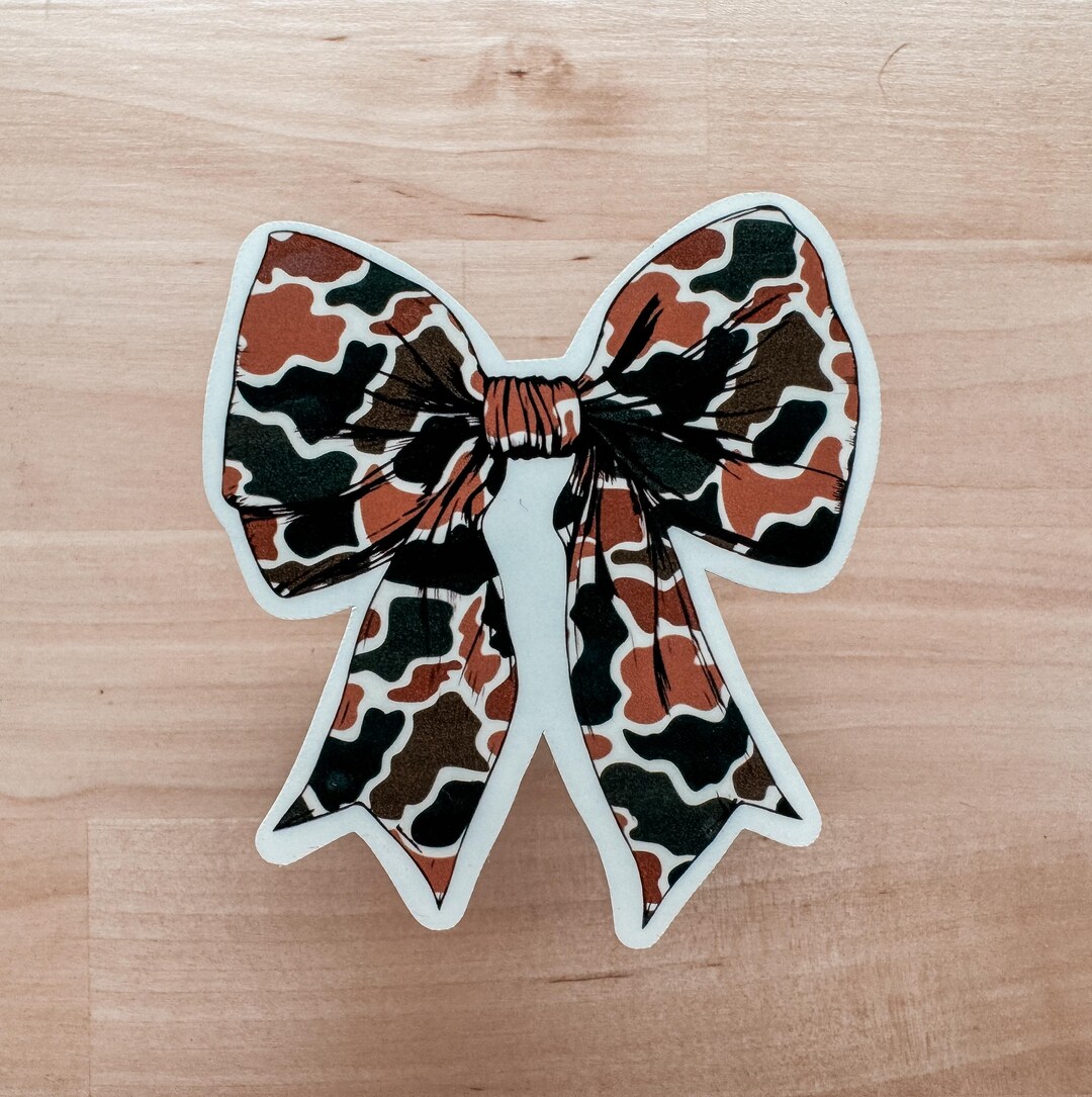 Duck Camo Bow Sticker | Camo Sticker | Country Bow Sticker - Etsy