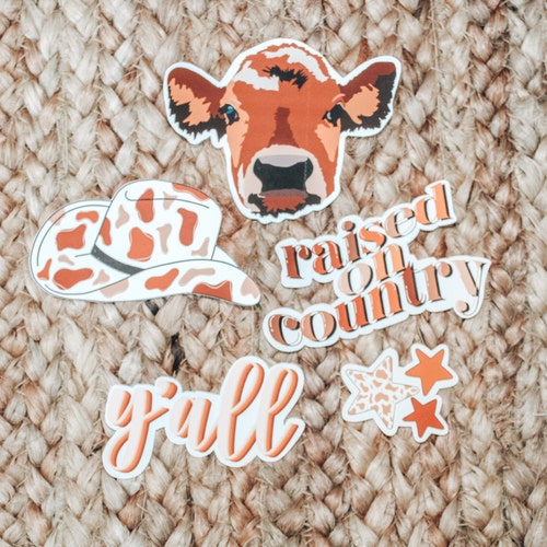 Boho Pastel Western Sticker Pack - Etsy