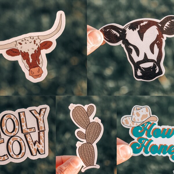 Western Custom Name Sticker - Etsy