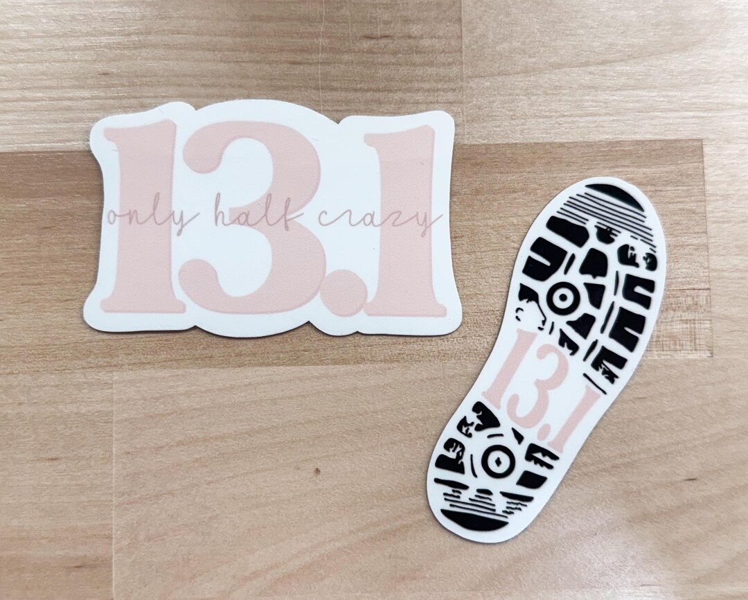 Pink Half Marathon Running Stickers | 13.1 Stickers | Running Stickers ...