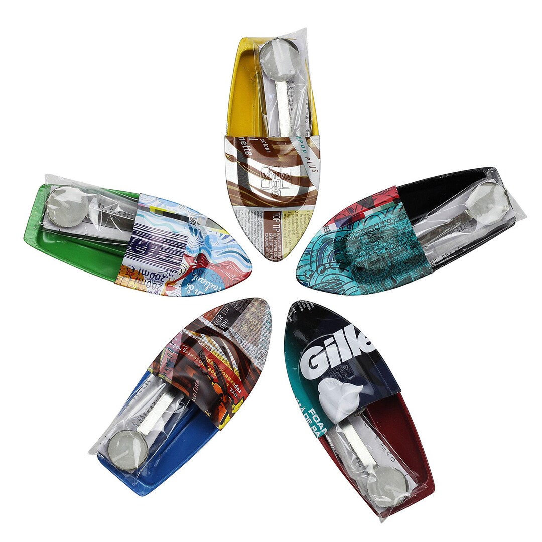 Tin Toy - Small Recycled Boat - Candle Boat - Pop Pop Rattle Boat Made ...