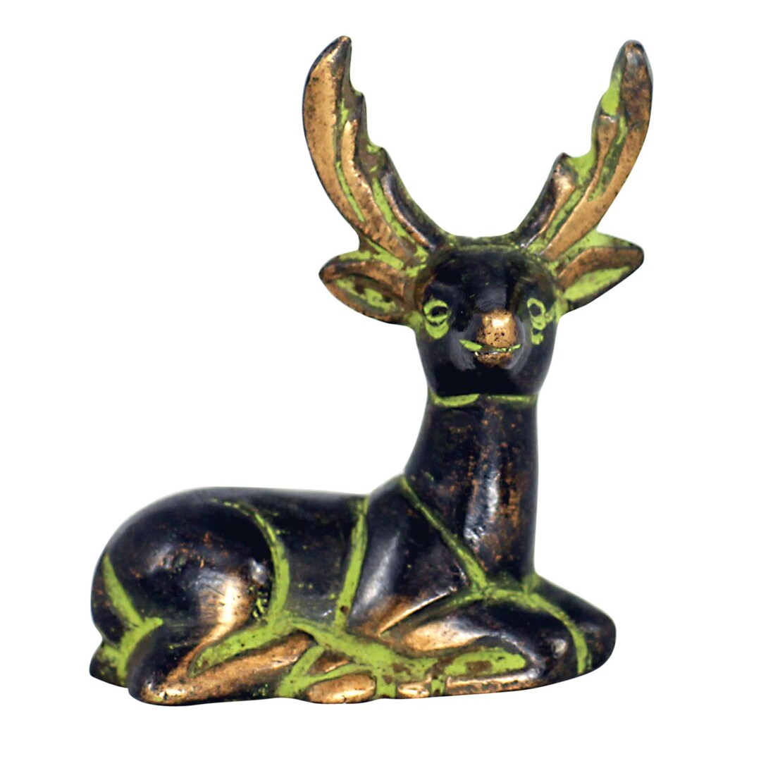 Brass Deer Figure - Etsy