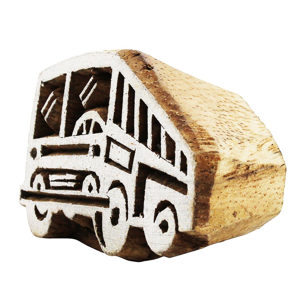 Wooden Stamp - Bus - 5 Cm - Wooden Stamp - Etsy