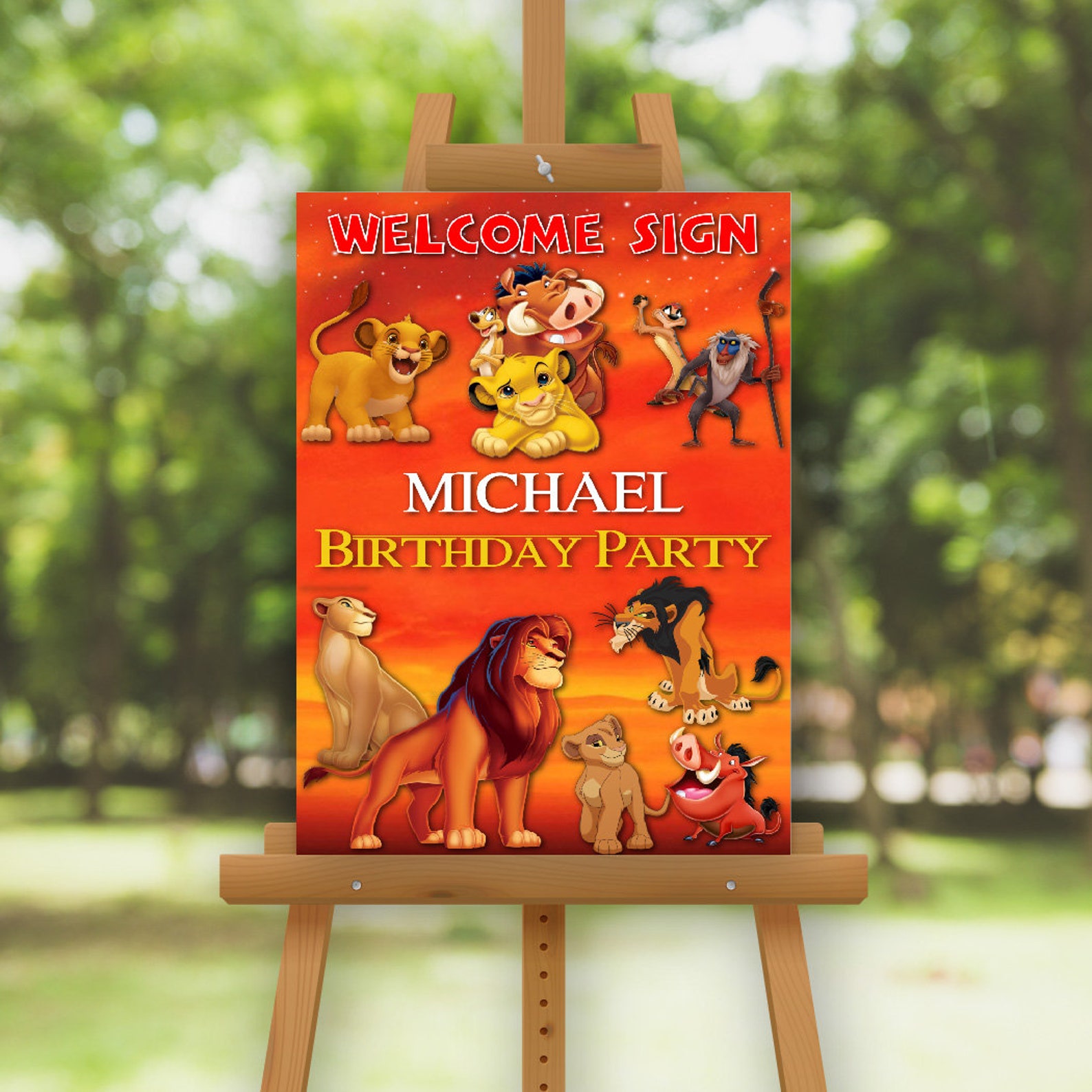 Lion king welcome sign Lion king welcome poster Lion king | Etsy