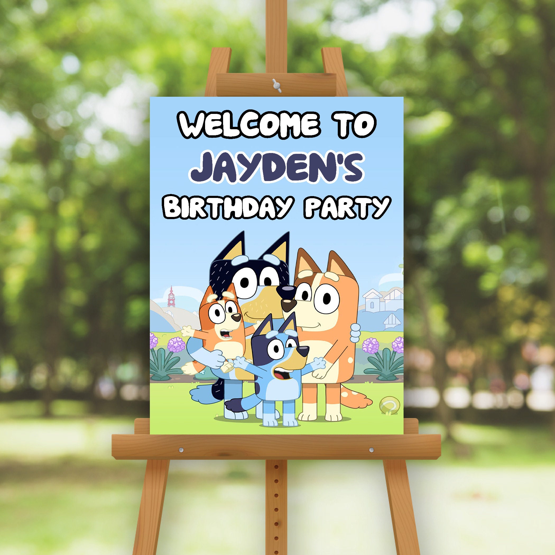 Bluey welcome sign Bluey welcome birthday sign Bluey door | Etsy