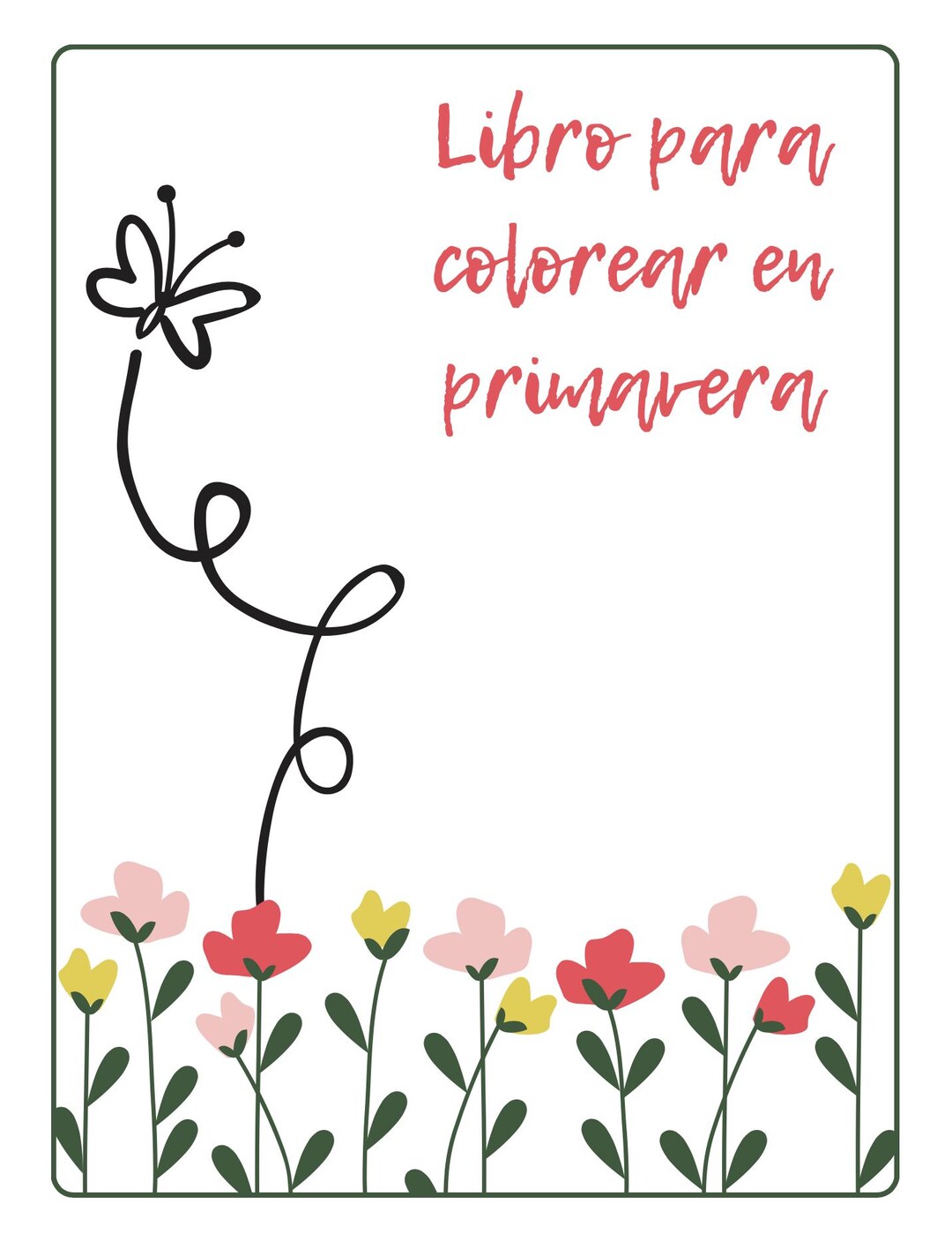 Spring Coloring Book 10 Drawings - Etsy