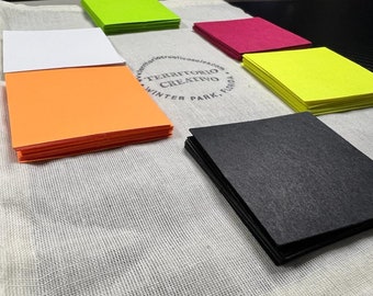 Premium Square Cardstock Paper pack of 25 Squares Choose Size and Color ...