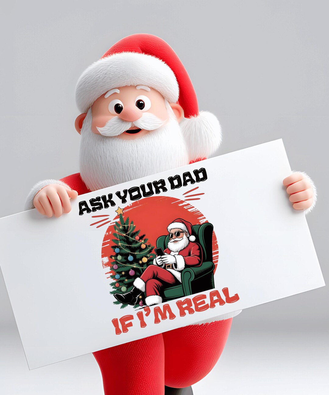 Ask Your DAD Funny Santa PNG SVG, Snarky Retro Christmas Sarcastic ...