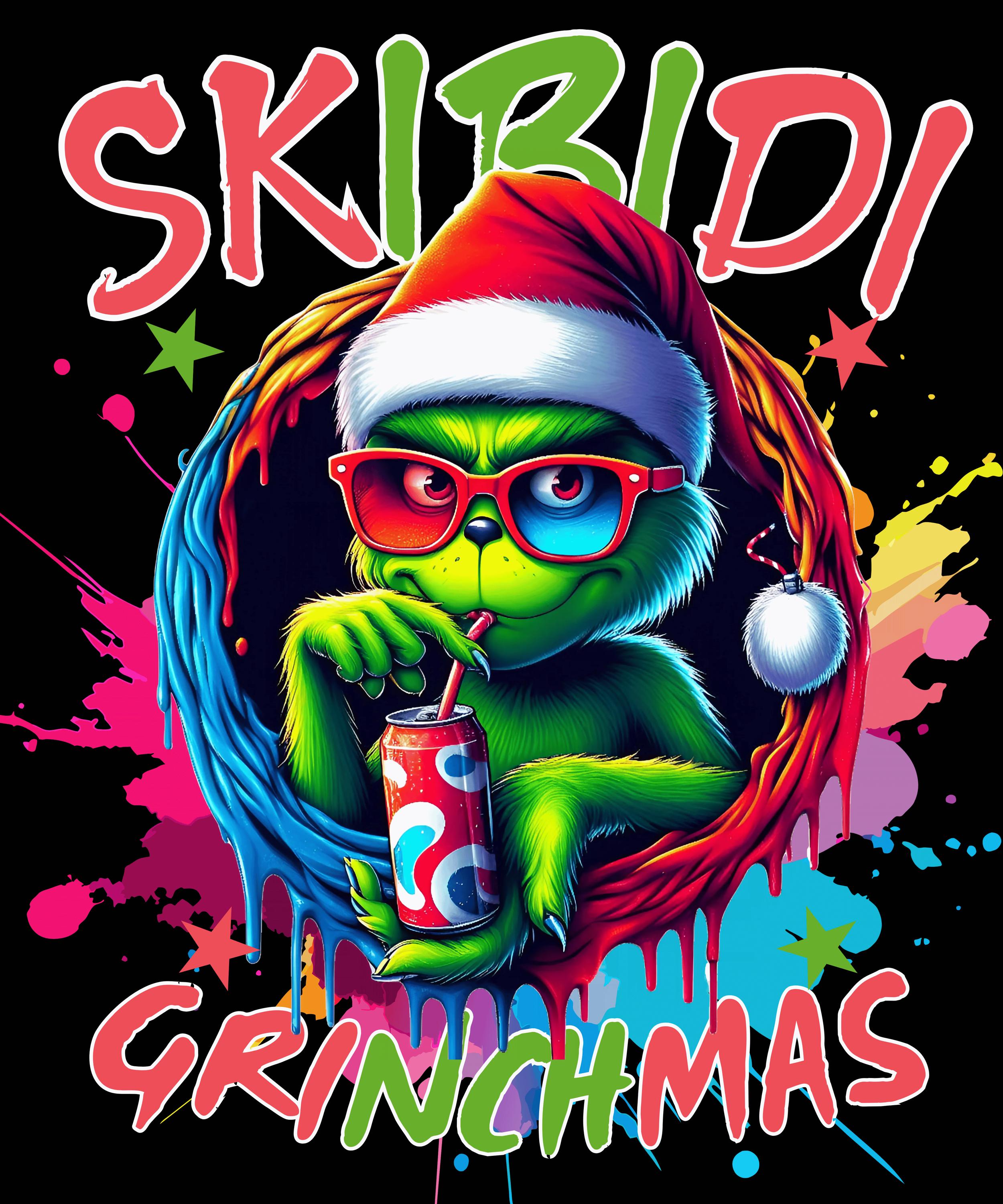 Skibidi Rizzmas PNG, Funny Grinch,rude Christmas Design,grinch Gifts ...