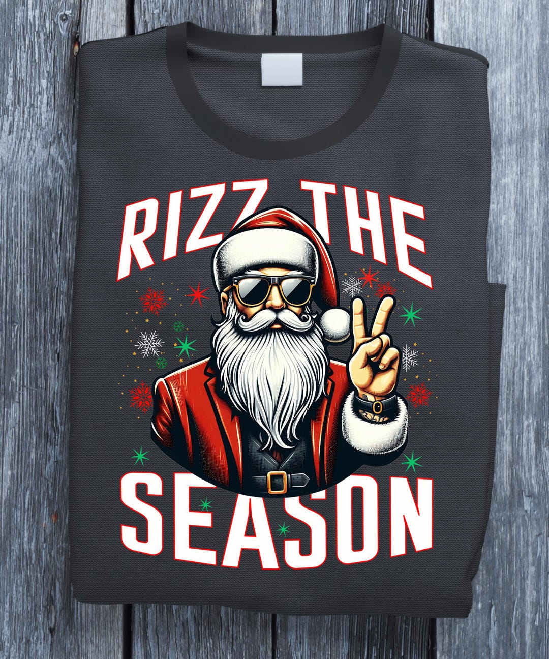 Funny Santa Rizz the Season Png, Trendy W Rizz Christmas Png, , Rizzler ...