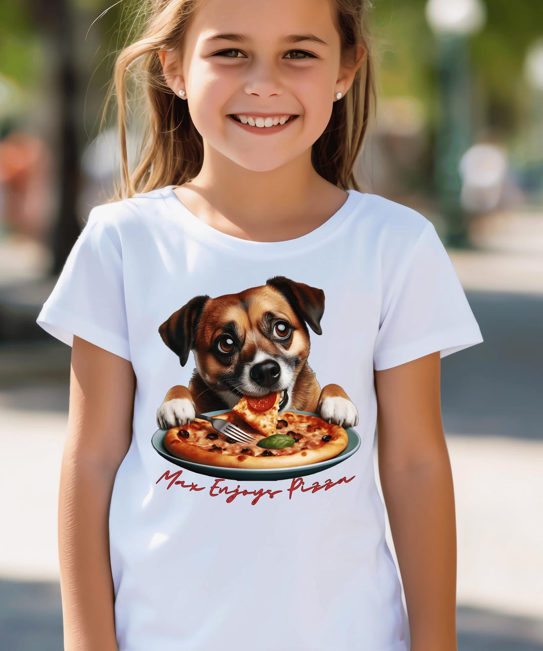 Max Adorable Pug Holding Pizza Slice PNG Cute Digital Download for ...