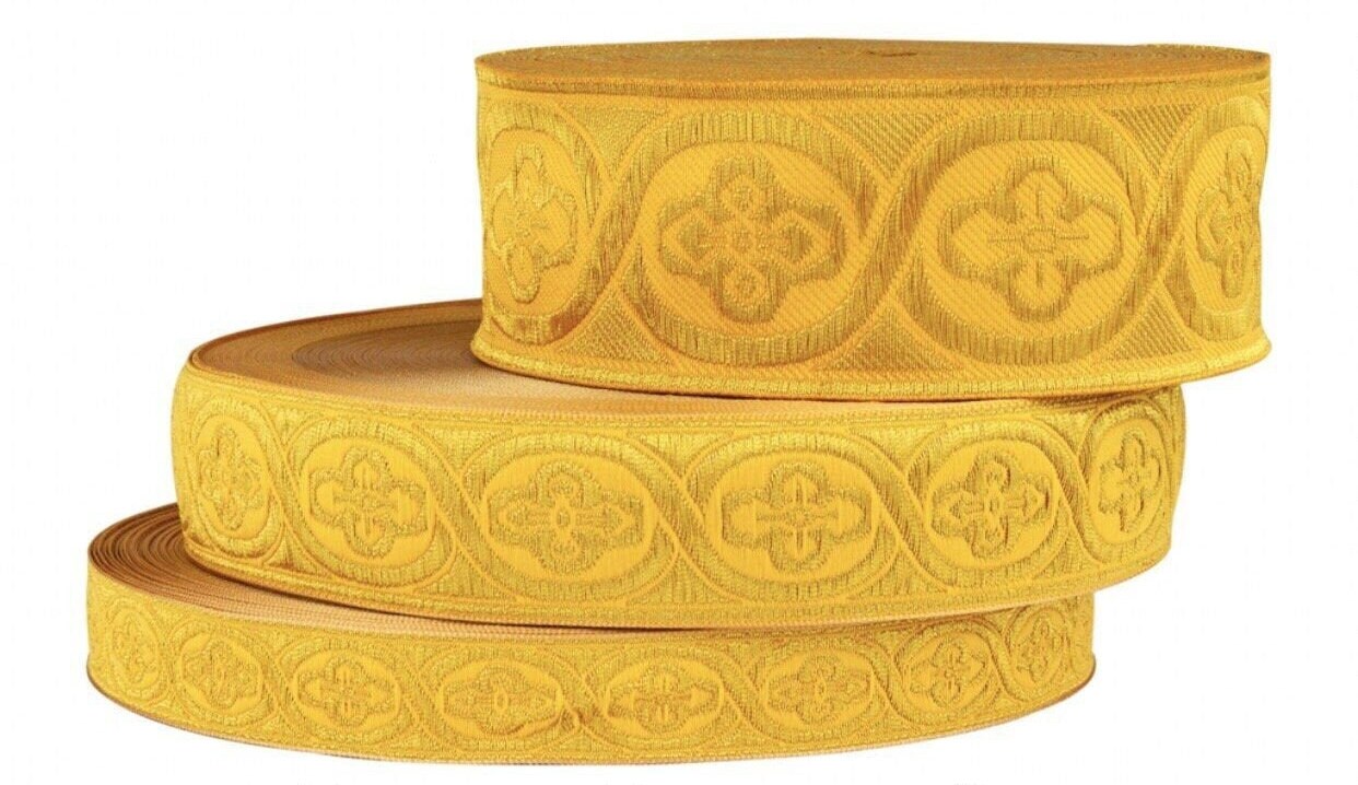 Metallic Liturgical Ribbon Vestment Trim 2.5cm 3 Cm 5 Cm - Etsy