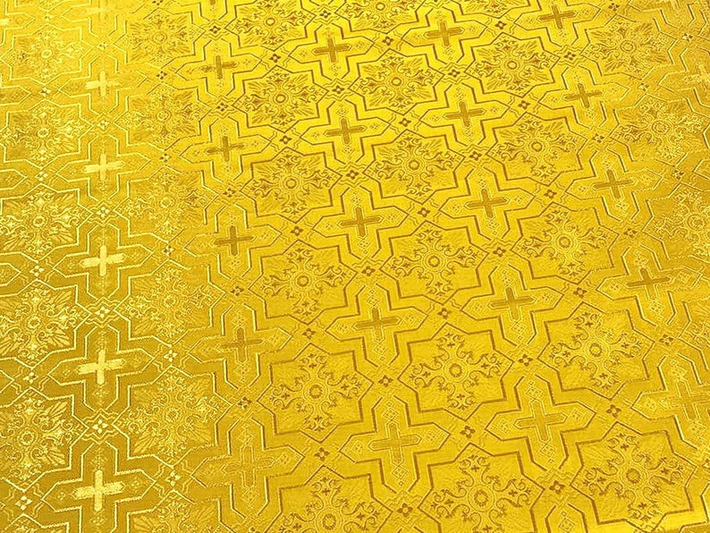 White Liturgical Brocade Fabric Church Fabrics Red Gold - Etsy
